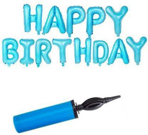 Flipkart.com | Bal samrat Solid Happy Birthday Light Blue Foil Letter ...