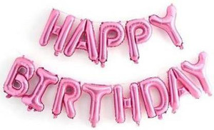 Flipkart.com | Bal samrat Solid "Happy Birthday" Decoration Pink Foil ...