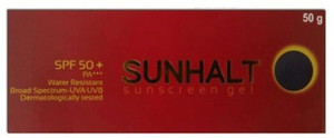 SUNHALT Sunscreen - SPF 50 PA+++ SUNSCREEN GEL SPF 50+ PA+++ (50gm ...