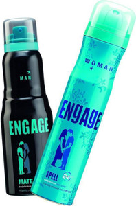 Engage Spell+Mate (Set of 2) Deodorant Spray - For Men & Women - Price ...