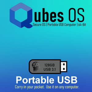 osguru QB128 Qubes OS 4.x 128GB Portable USB Computer. Carry in Pocket ...