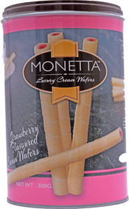 Monetta Wafer - Strawberry Flavoured (pack of 1) Waffles on a stick ...
