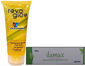 Volus Revaglow face wash 1 + 1 Ilumax Cream + 20 Veloshine cap + Free 3 ...