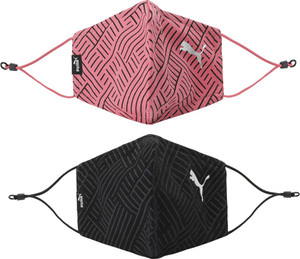 PUMA Adjustable Printed Face Mask Set of Two 54108_03 Cloth Mask With ...