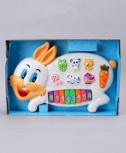 Toyvala ELEGANT RABBIT SHAPED MUSICAL PIANO EYE CATCHING DESIGNED TOY ...