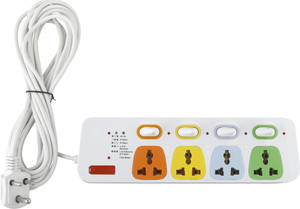 Cona Smyle Cona Smyle 4 Socket + 4 Switches Powerstrip 5 mtrs (New ...