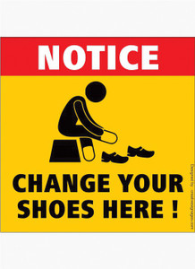 Creative Signages Change Your Shoes Here Emergency Sign Price in India ...