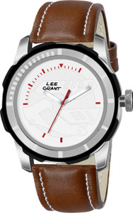 LEE GRANT 3099sl01 White Dial With Brown Leather Strap Official Look ...