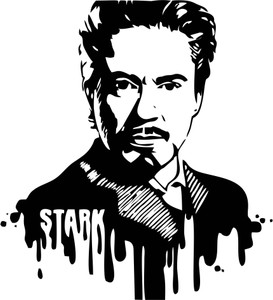 Delight Decor 53 cm Tony Stark Self Adhesive Sticker Price in India ...