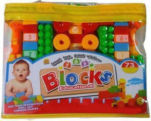 DhyeyCollection Multi color Building Blocks Cartoon Toy with Bag for ...