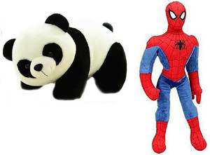 Crispy toys Spider man & panda teddy bear for kids playing toy 40 & 28 ...