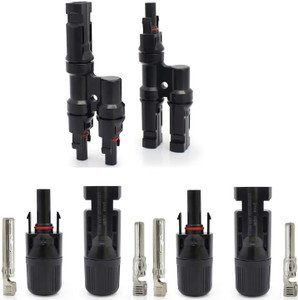 Texas Solar 2 Panel Connector Set ( 1 Pair T Connector + 2 Pair MC4 ...