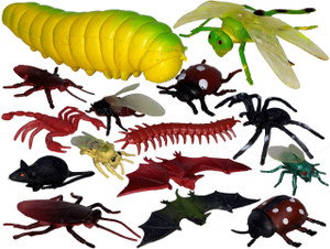 Miniature Mart Toy Insect Bug Action Figure Set - 15 Piece Playset, 15 ...