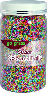 GO GRASS rainbow Sugar Sprinkles for Cake Decoration / cupcakes / pack ...