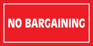 imbue NO BARGAINING Emergency Sign Price in India - Buy imbue NO ...