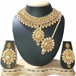 ANRA JEWEL Mother of Pearl, Alloy Gold, Gold Jewellery Set Price in ...