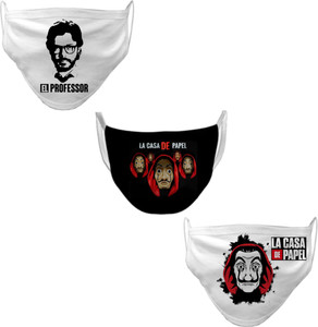 ELEGANT FOX Money Heist, La Casa DE Papel mask Washable, Reusable Cloth ...
