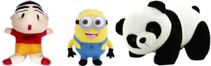 Saubhagye Combo of Shinchan, Panda and Minion Soft toy- 30 cm - 30 cm ...