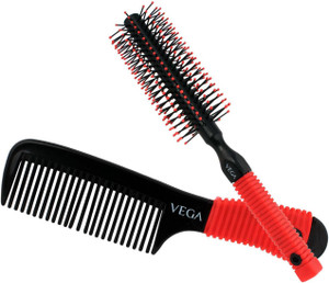 VEGA Hair Grooming Set Hair Curler & Comb (India's No.1 Hair Brush Comb ...