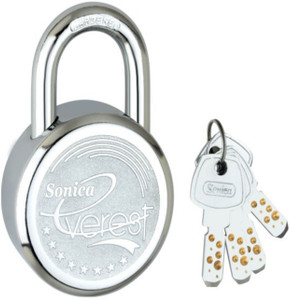Sonica EVEREST LOCK WITH 4 COMPUTERIZED ULTRA KEYS AMAZING HIDE LOCKING ...