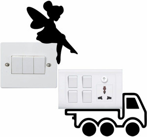 SAI DESIGNS 27 cm Wall Sticker & Switch Board Sticker Set Self Adhesive ...