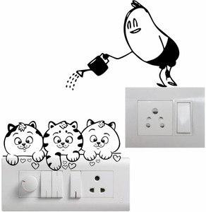 Ashirwad picture 10 cm Kitten Switchboard Srticker For Kids Room. Self ...