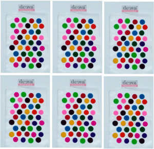 deeva Small Multi color bindis for girls women 5mm size forehead ...
