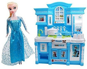 Disney Frozen Frozen Barbie World Dream House Kitchen Set by Cora ...