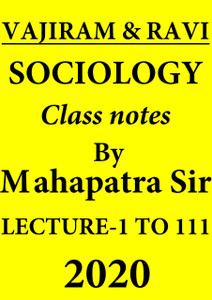 Vajiram & Ravi Mahapatra Sir Sociology Class Notes Lecture - 1 To 111 ...