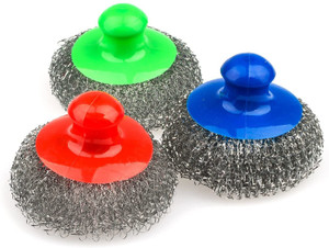 Amazing Large Stainless Steel Sponge with Handle, Metal Sponge, Metal ...