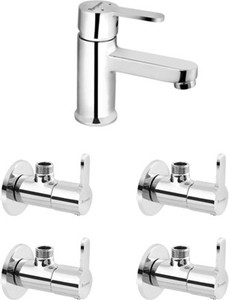 Parryware claret single lever basin mixer with claret angle valve 4 pic ...