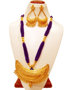 balaji gold Brass, Copper, Alloy Gold-plated Gold, Blue Jewellery Set ...