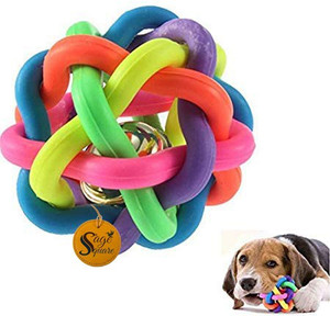 Smarty Ball for Dogs & Puppies Best Toy, Multi Color Big Size Ring Ball ...