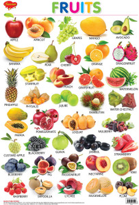 Fruits Hard Laminated Educational Chart | By Sawan: Buy Fruits Hard ...