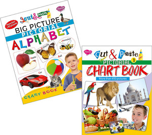 Chart Book Cut And Paste Fun Learning Set Of 2 Books | Pictorial Chart ...