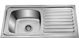 Caisson (45x20x9)Inch,stainless steel Drain board' Kitchen Sink Vessel ...