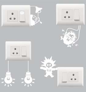 Wildartcreation 25 cm Funny Light Switch Board Sticker Set 4 Self ...