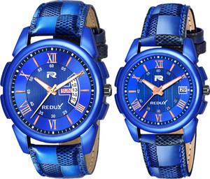 REDUX RWS0400S Blue Dial Couple Watch Day & Date Analog Watch - For Men ...