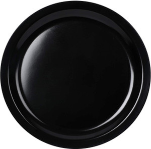 E-Ezra Melamine Unbreakable Dinner Plates, Pack of 6 (Black, 11 inch ...
