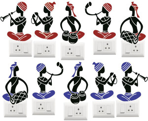 Decoration Designs 30 cm Funny Light Switch Board Sticker Set 4 Self ...