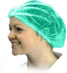 Sheenuu BOUFFANT Cap (Green) Surgical Head Cap (Pack of 150) Surgical ...