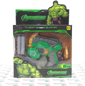 GOODSPECKER Avengers Hulk Small Pocket Soft Bullet Blaster Gun with 6 ...