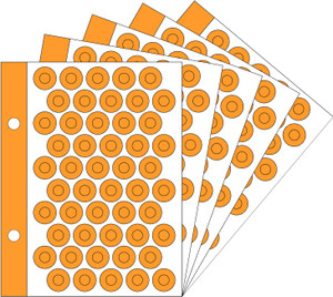 Holeguard 0.6 cm 6mm - Orange Self Adhesive Reinforcement PVC Smart ...