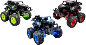 Toyshack Pull Back 3 Pcs Mini Rock Crawler Truck with Rubber Wheels for ...