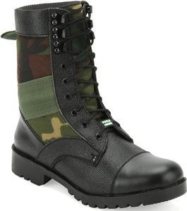 Para Commando Genuine Leather Army Print Combat Long Military Combat ...