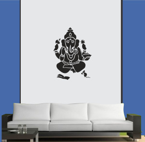 Sticker Hub 80 cm 'Ganesha' Wall Sticker (PVC Vinyl, 88 cm x 91 cm ...
