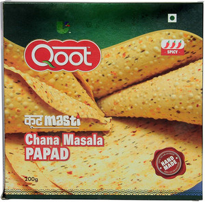 QOOT Premium Chana Masala Hand Made Papad Masala Papad (Pack of 3 ...