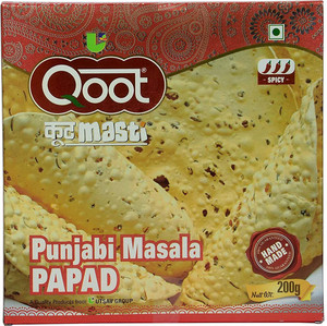 QOOT Premium Punjabi Masala Hand Made Papad Masala Papad (Pack of 3 ...