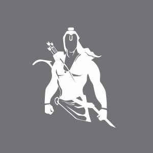 Sticker Wall 42 cm Shree Ram decorative White sticker (50cm x 42cm ...