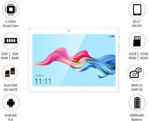 Swipe Slate 2 2 GB RAM 16 GB ROM 10.1 inch with Wi-Fi+4G Tablet (Gold ...